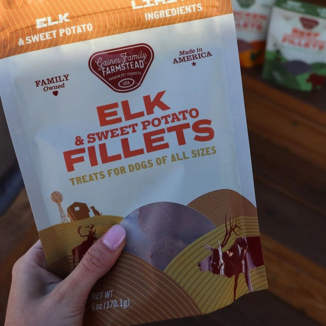 Gaines Family Farmstead Elk and Sweet Potato Fillets – Buffalo Barkery